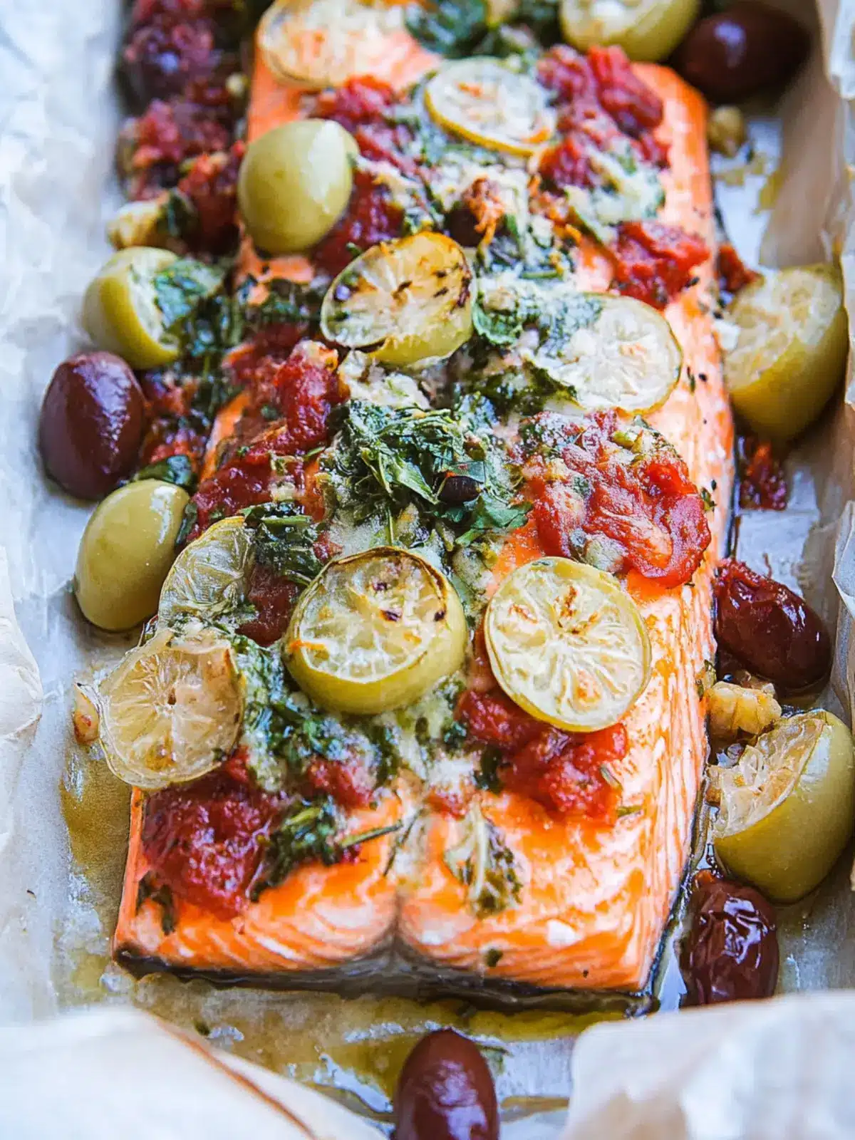 Delicious Mediterranean Salmon in Parchment Paper Magic