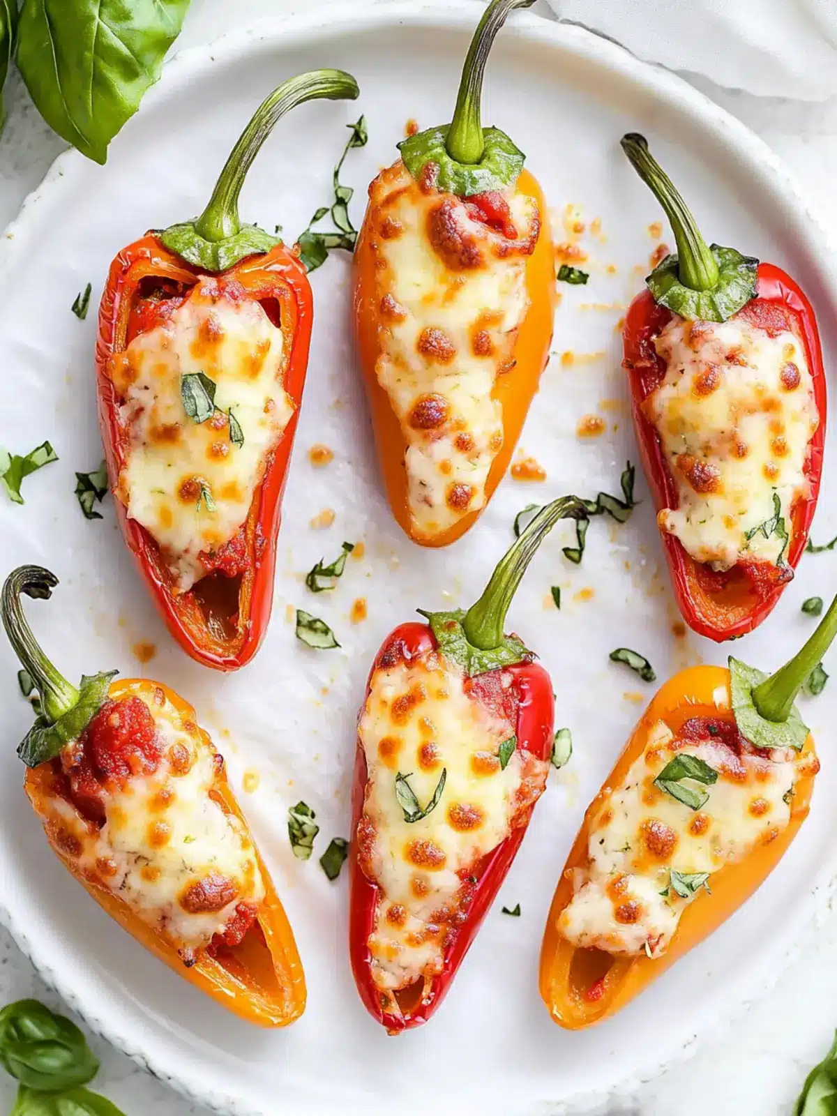 Easy, Delicious Pizza Stuffed Mini Peppers for Keto Snacking