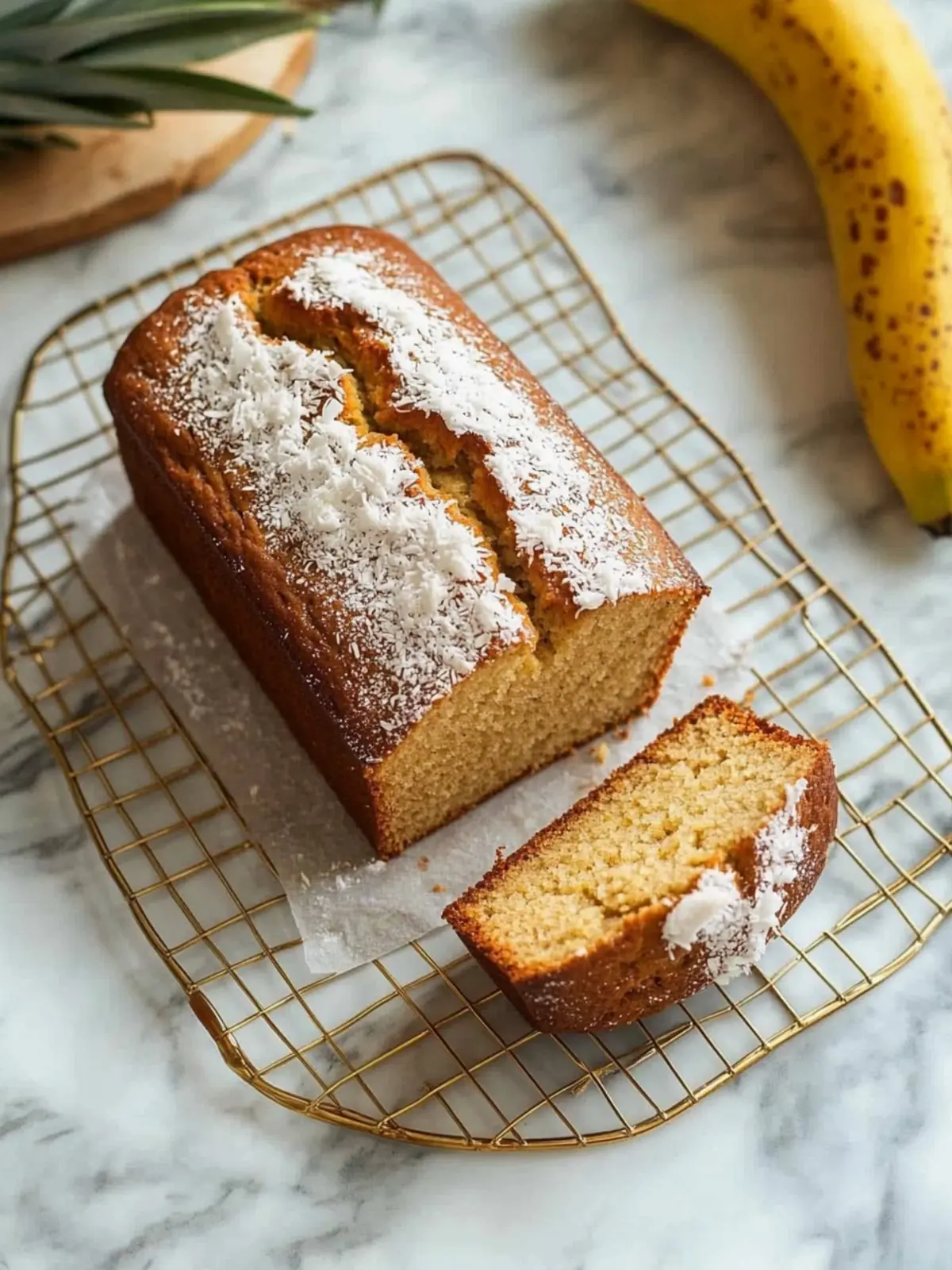 Easy Coconut Pineapple Banana Bread - A Tropical Delight